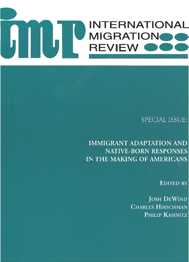 International Migration Review, special issue on "Immigrant Adaptation ...