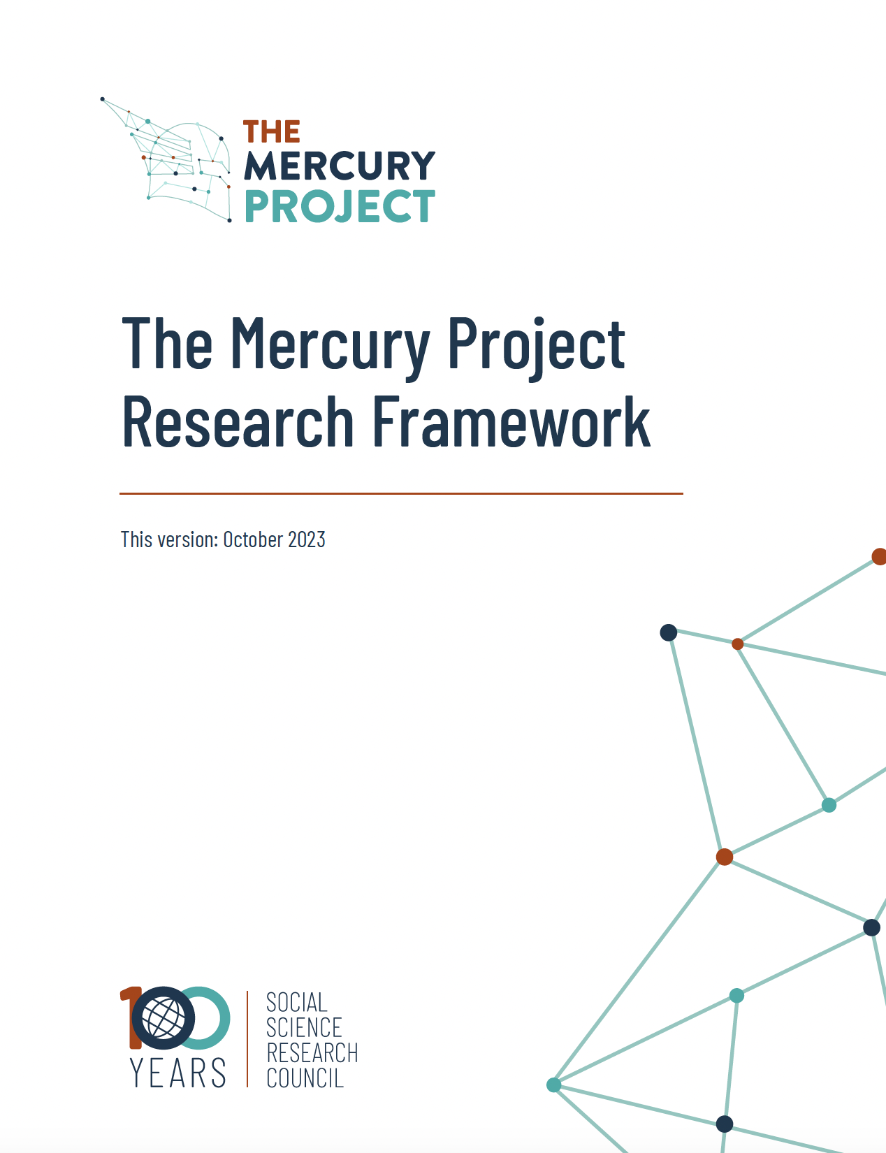 The Mercury Project Research Framework – Social Science Research Council (SSRC)